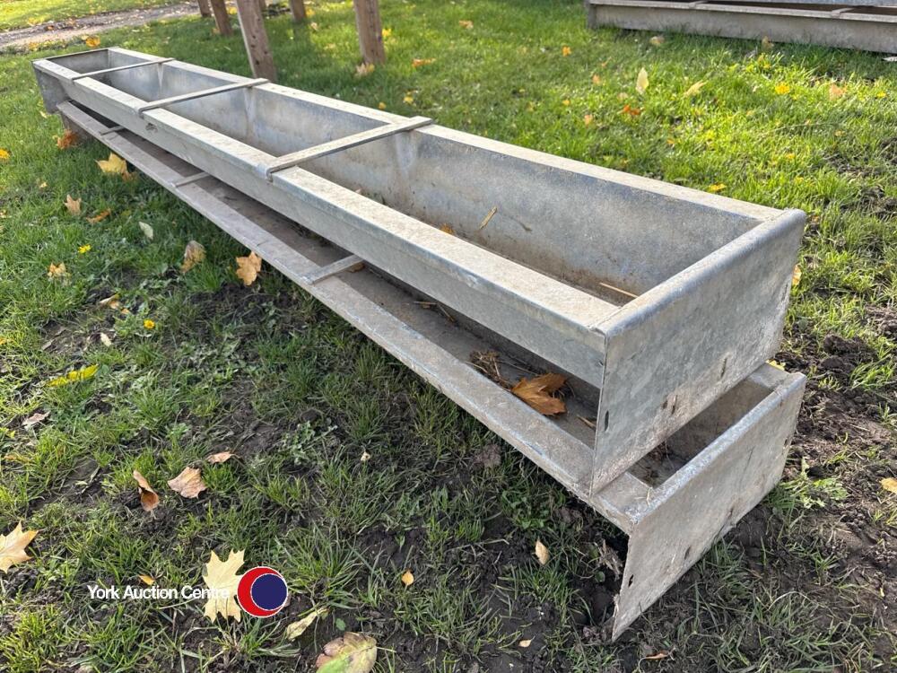 2 x 8ft metal sheep troughs, like new | York Machinery Sale (hedgers ...