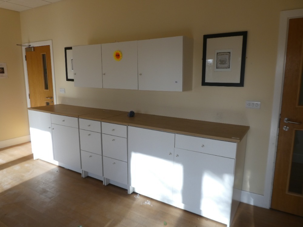 3 x double cupboard units, 2-drawer pedestal, 3 door wall unit ...