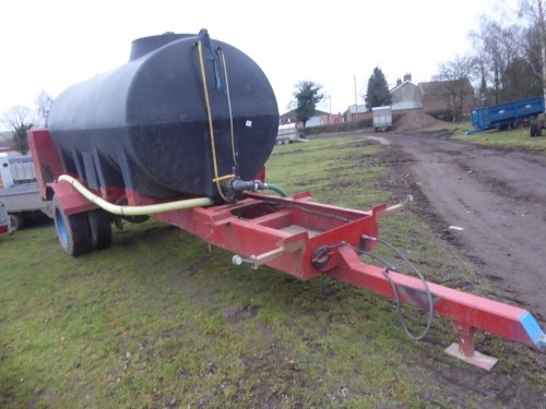 Trailed single axle water bowser with engine pump | York Machinery Sale ...