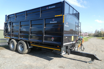 2018 Broughan 18T Mega Hi-Speed tandem axle trailer c/w silage sides ...
