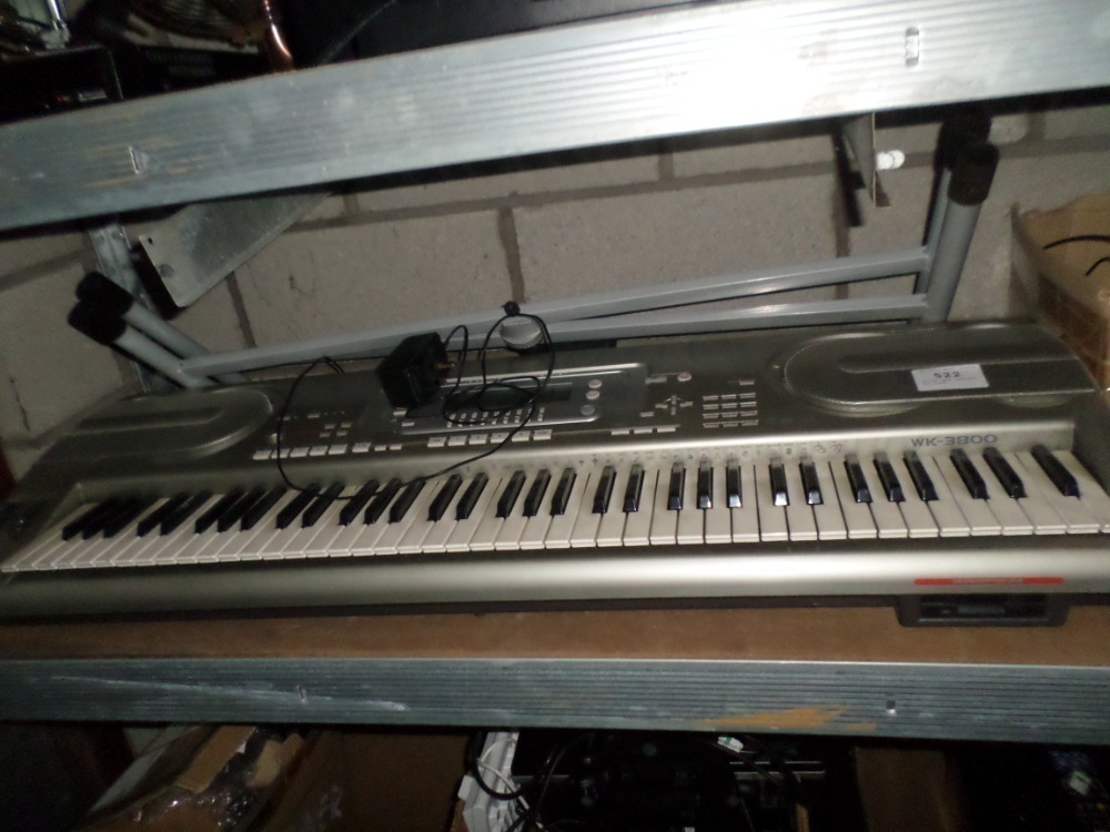 Silver Casio keyboard and stand | March Timed Online Saturday Sale ...