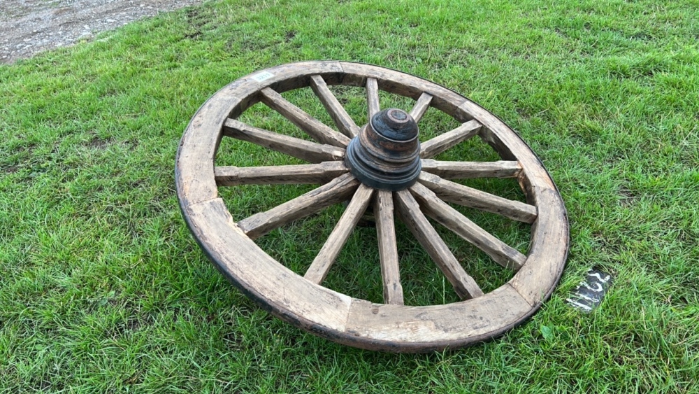 Vintage cartwheel 49.5 diameter | York Machinery Sale (Vintage & Bygone ...