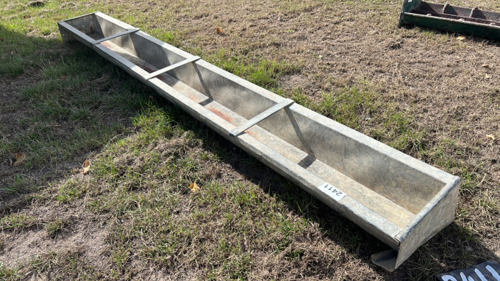 Galvanised feed trough | York Machinery Sale (hedgers, buckets ...