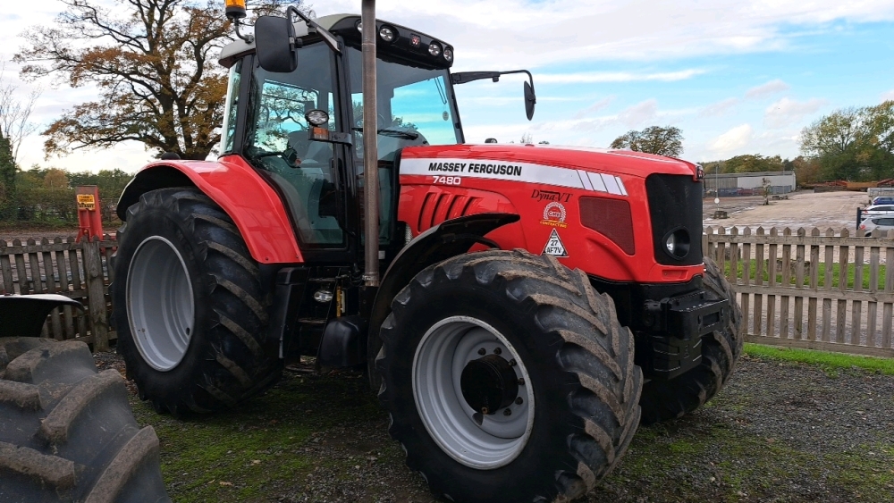 2007 Massey Ferguson 7480 tractor, 50k transmission, 9190 hours and new engine 700 hours ago ...