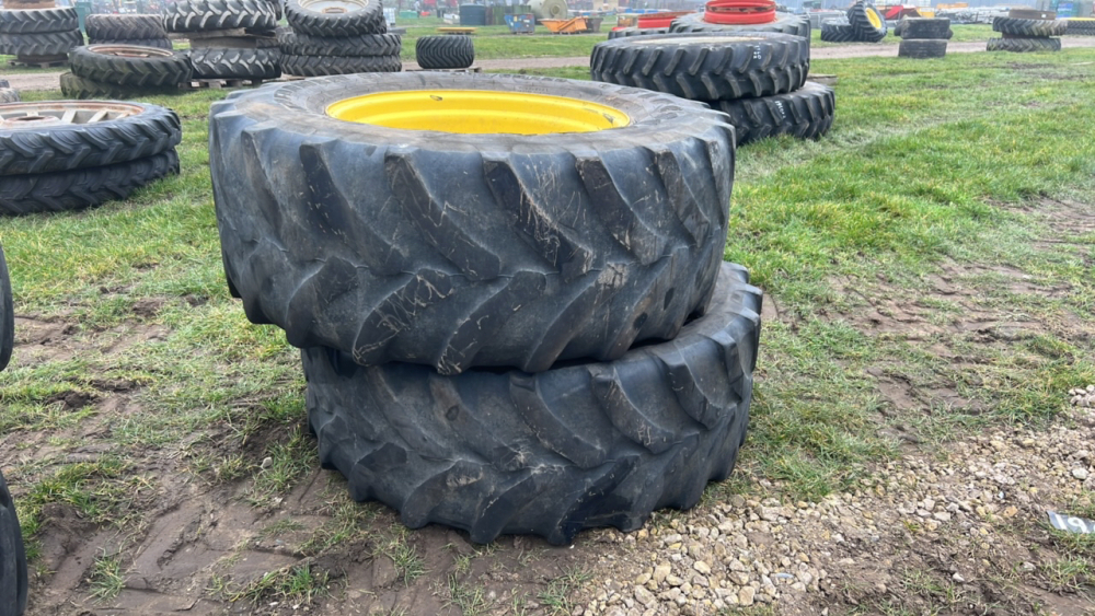 Pair 540/65/28 tyres on John Deere rims | York Machinery Sale (hedgers ...