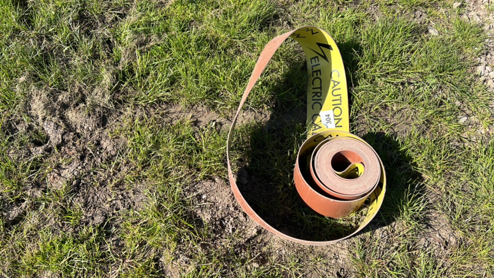 Construction grade electric utility cable tile tape | York Machinery ...