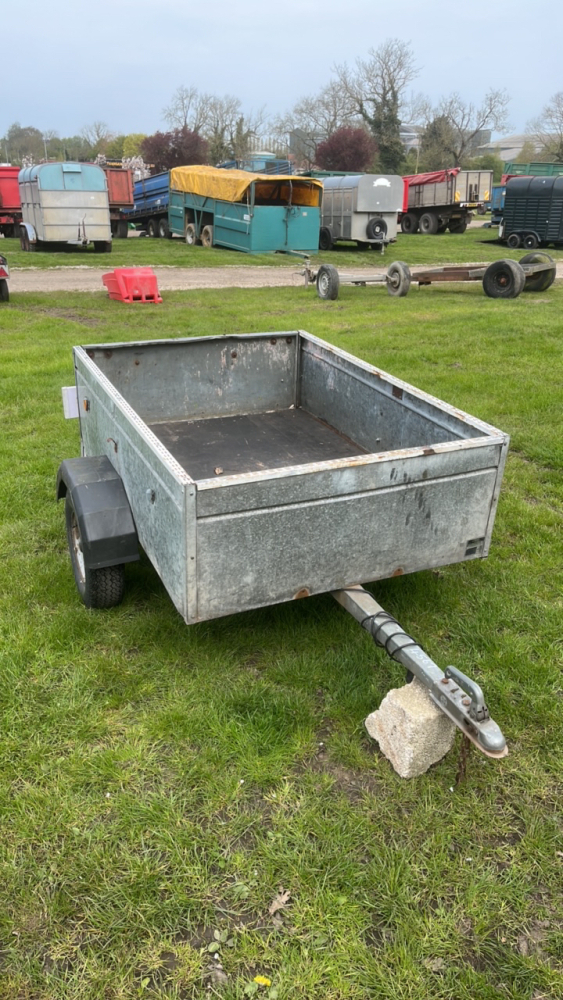 Small two wheel car trailer, good tyres, lights | York Machinery Sale ...