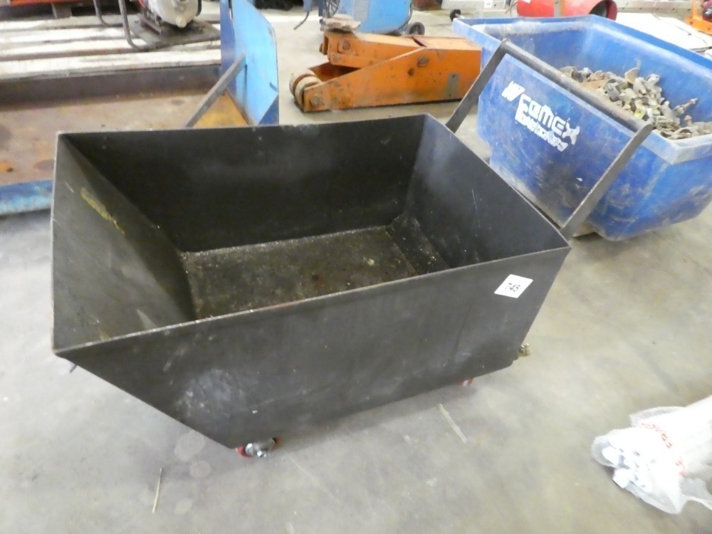 Engineering workshop swarf trolley with drain tap | York Machinery Sale ...