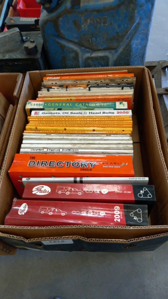 Box of motor vehicle parts catalogues | June timed online auction ...