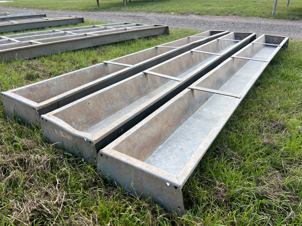 3 x 9ft galvanised sheep troughs | York Machinery Sale (hedgers ...