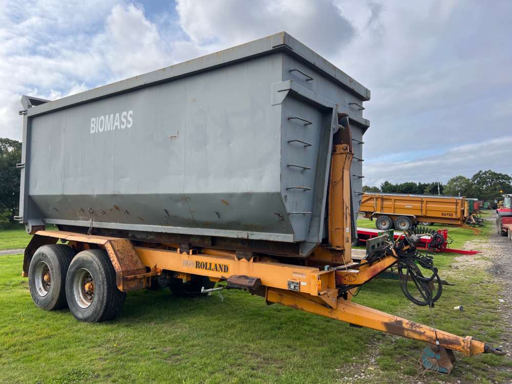 Rolland skip trailer with skip, 2004 | York Machinery Sale (Machinery ...