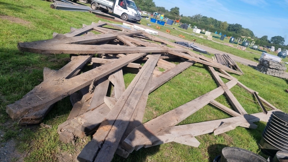 Wood roof trusses, Dutch barn | York Machinery Sale (Building materials ...