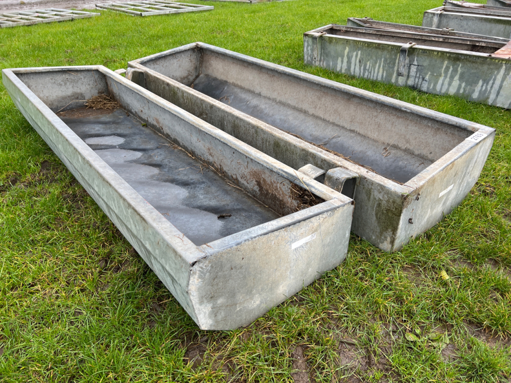 2 x IAE 7ft corner hook over feed troughs | York Machinery Sale ...