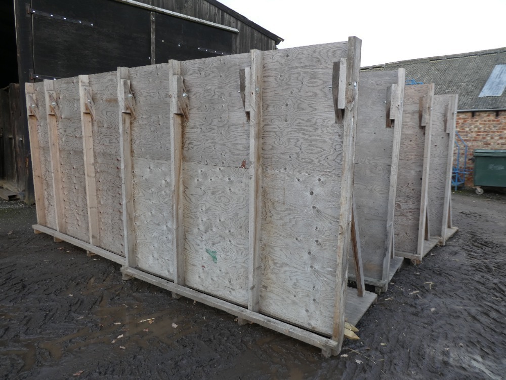 3 x timber free standing grain walls, 8ft wide | Stephensons Rural Farm ...