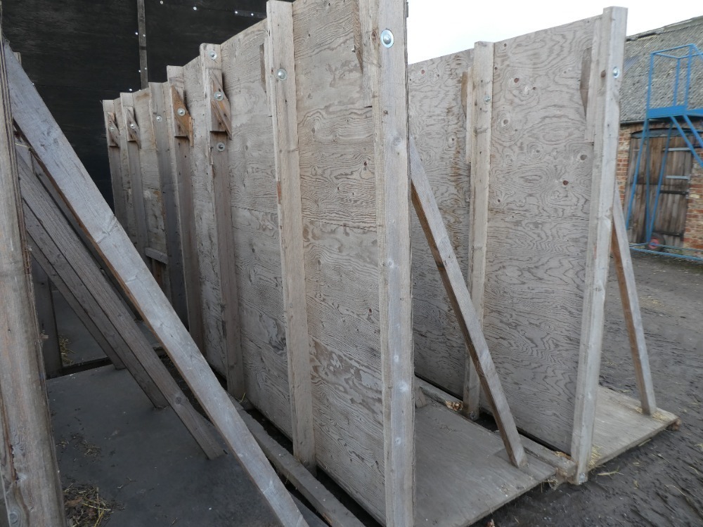 3 x timber free standing grain walls, 8ft wide | Stephensons Rural Farm ...