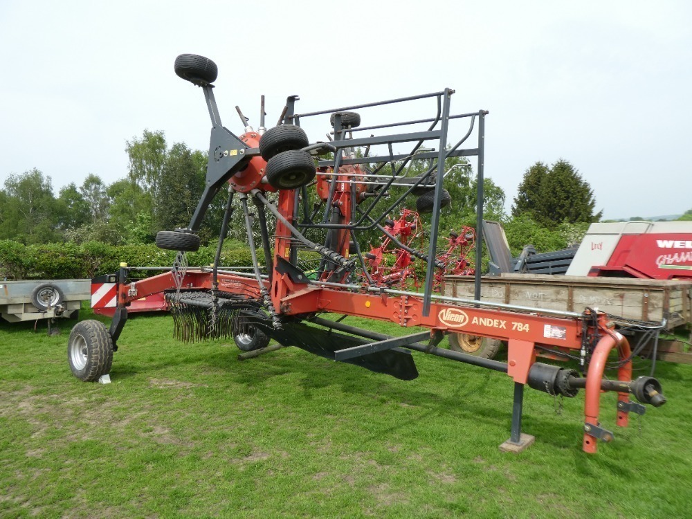 Vicon Andex 784 twin rotor rake, 2012 | Stephensons Rural Farm Sale ...