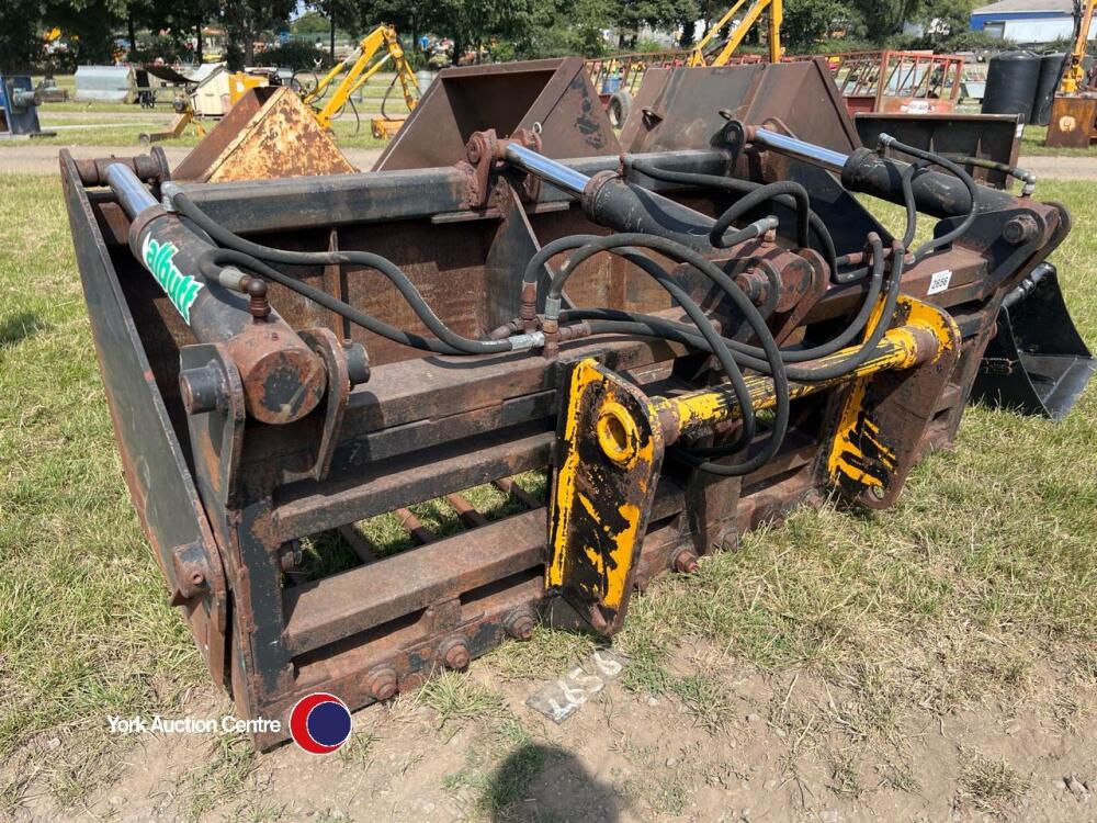 Albutt 6ft 3-ram shear grab c/w Manitou brackets | York Machinery Sale ...