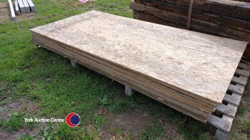 Pallet of 10 x 8ft x 4ft x 18mm OSB boards, single use, new 2024 | York ...