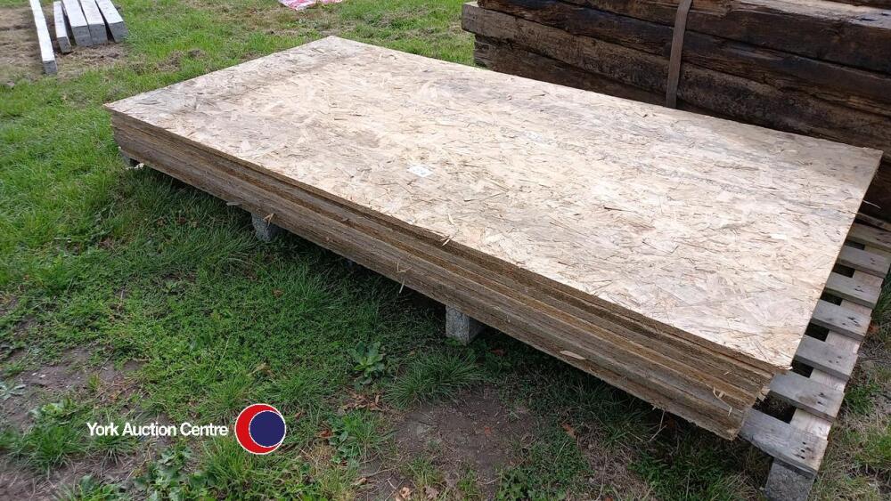 Pallet of 10 x 8ft x 4ft x 18mm OSB boards, single use, new 2024 | York Machinery Sale (Building ...