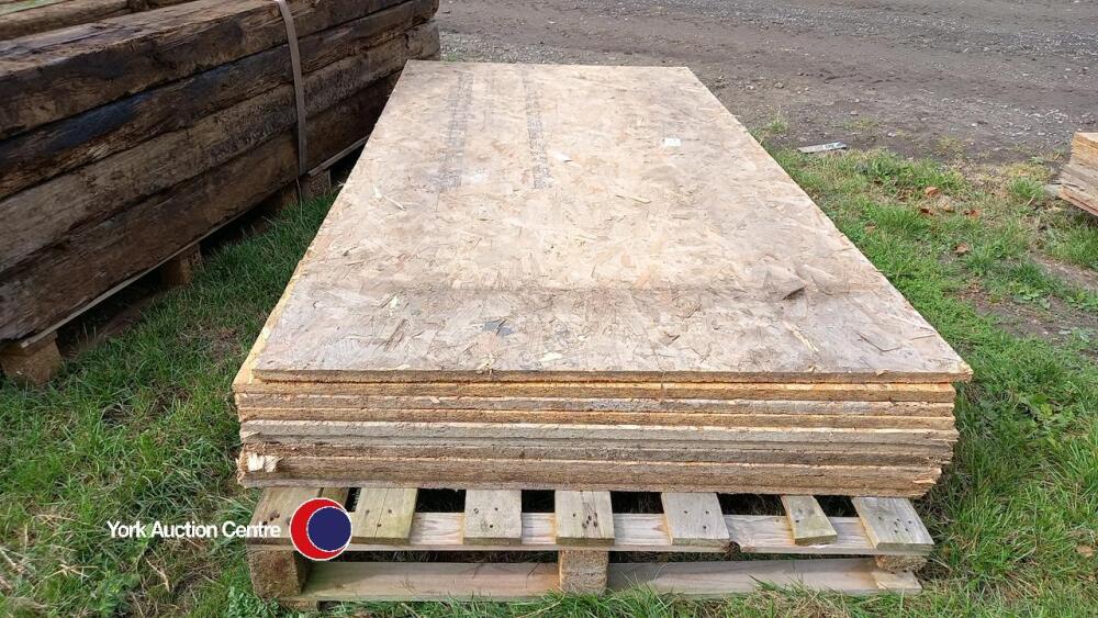 Pallet of 10 x 8ft x 4ft x 18mm OSB boards, single use, new 2024 | York Machinery Sale (Building ...