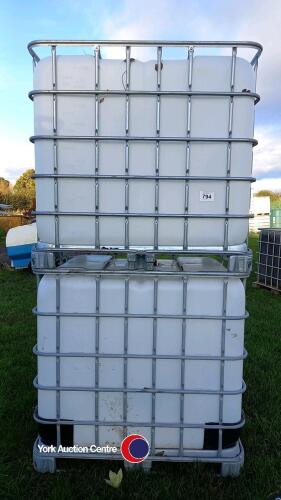 Pair of single use IBC tanks, washed out and appear clean | York ...