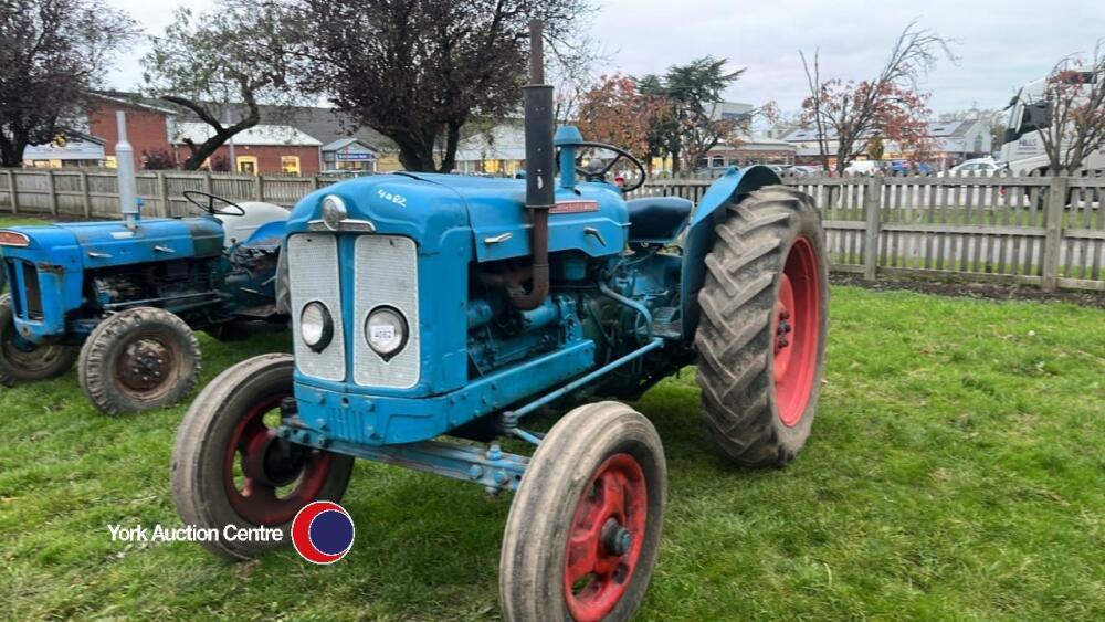 Fordson Super Major tractor, KFU 728. 1953. With V5. Good runner ...
